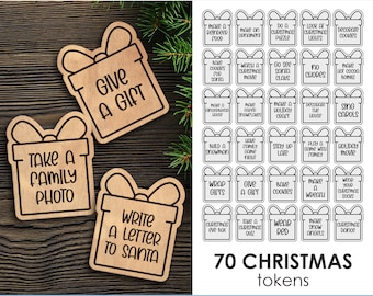 Christmas Activity Tokens SVG Digital Download Holiday Fun - Etsy