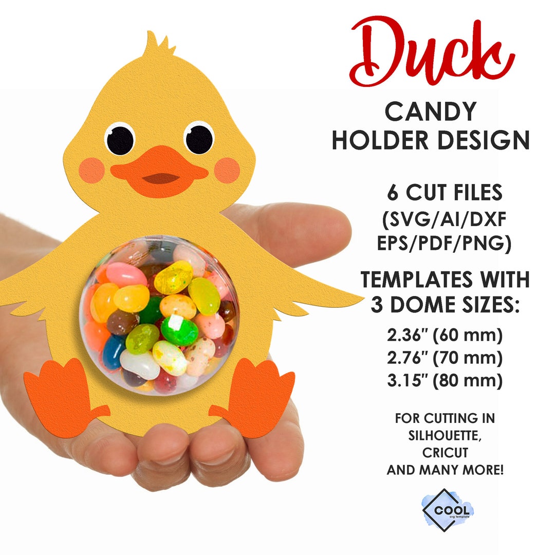 Duck Candy Holder Svg, Easter DOME Svg, Farm Theme Treat Holder, Cute ...