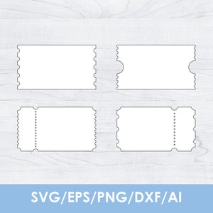 Tickets Border Svg Blank Template, Png, Instant Download - Etsy