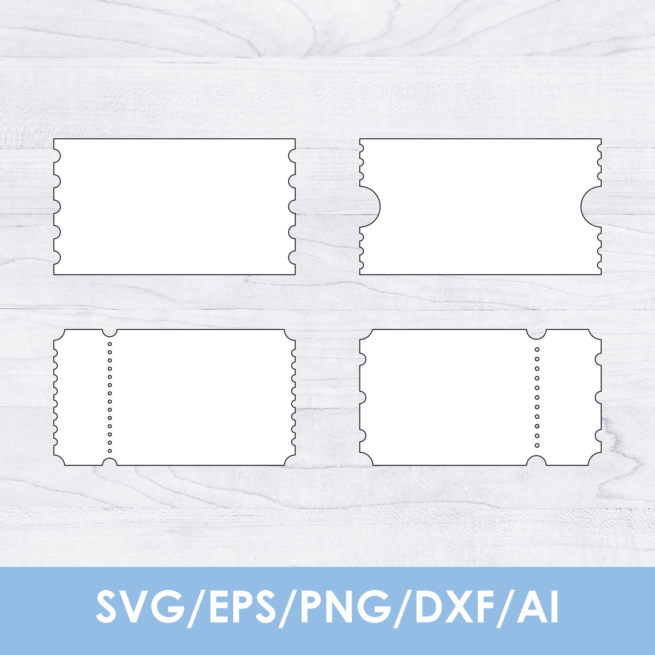 Tickets Border Svg Blank Template, Movie | Cinema Ticket Svg, Custom ...