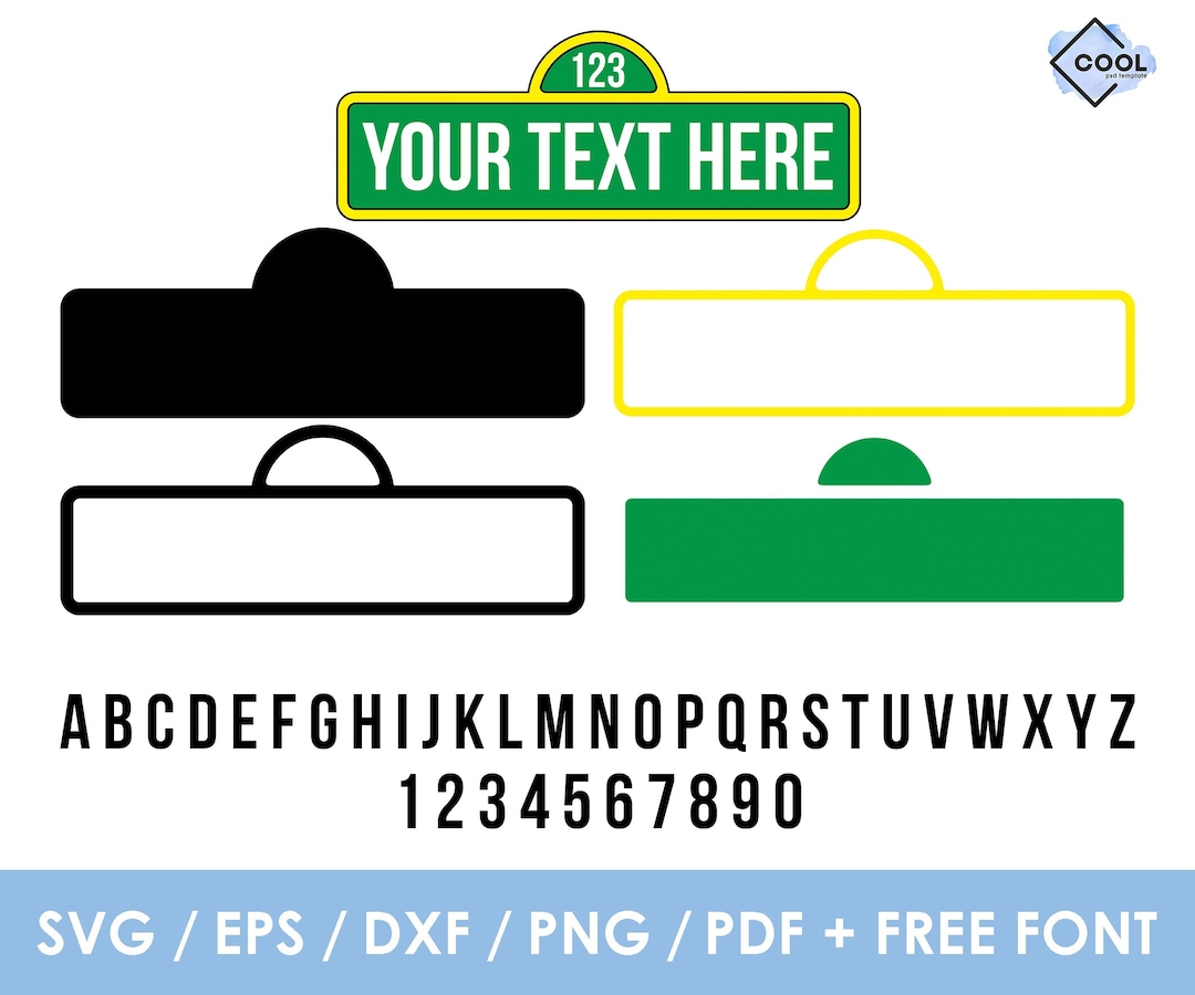 Custom Street Sign SVG, Street Font, DIY, Custom, Street Logo, Cut ...