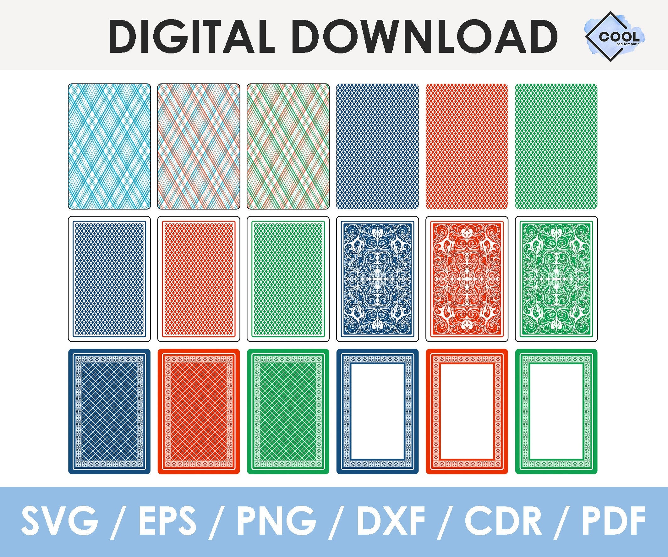 Playing Card Template Photoshop