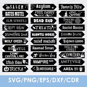 Big BUNDLE, Halloween Directional Sign, Svg, Spooky Destination Yard ...