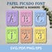 Papel Picado Font Svg, All Letters + Numbers, Papel Picado Banner ...