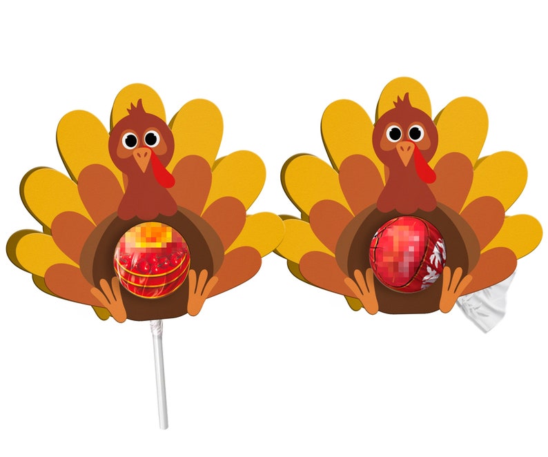 Thanksgiving Lollipop Holder Svg, Thanksgiving Favors, for Kids, Turkey ...