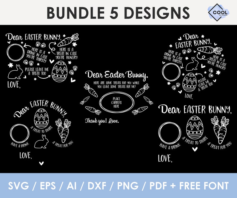 Easter Tray Svg Bundle Dear Easter Bunny Easter Svg Kids - Etsy Australia