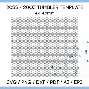 SS20 for 20oz Tumbler Rhinestone Tumbler Blank Template - Etsy