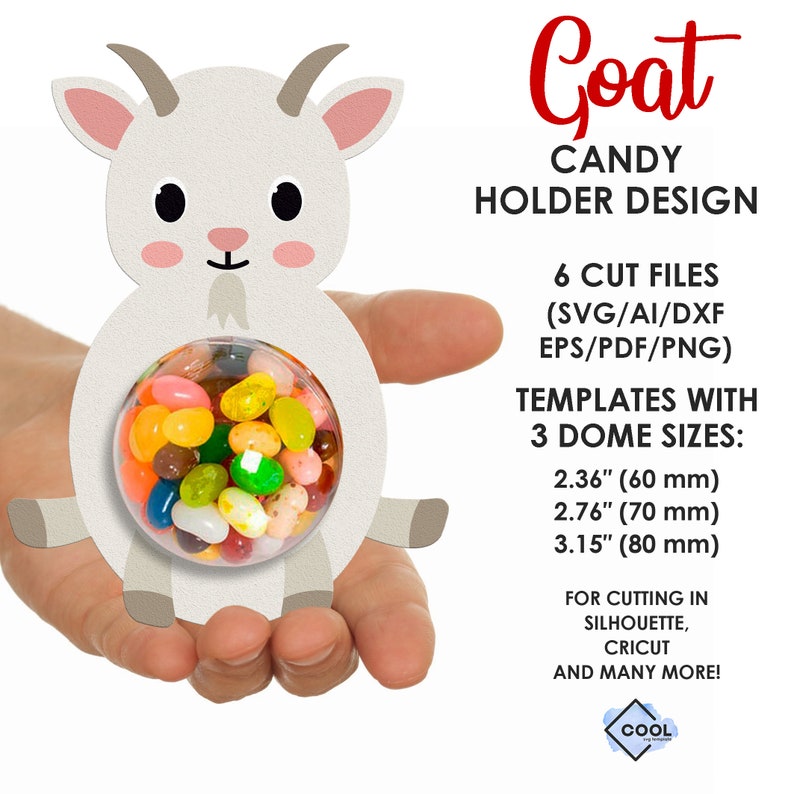 Goat Candy Holder Svg, Easter DOME Svg, Farm Theme Treat Holder, Easter ...