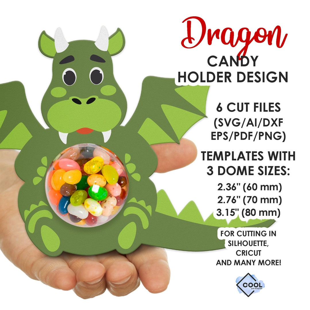 Dragon Candy Dome SVG, Christmas Chocolate Holder Svg, DIY, Craft for ...