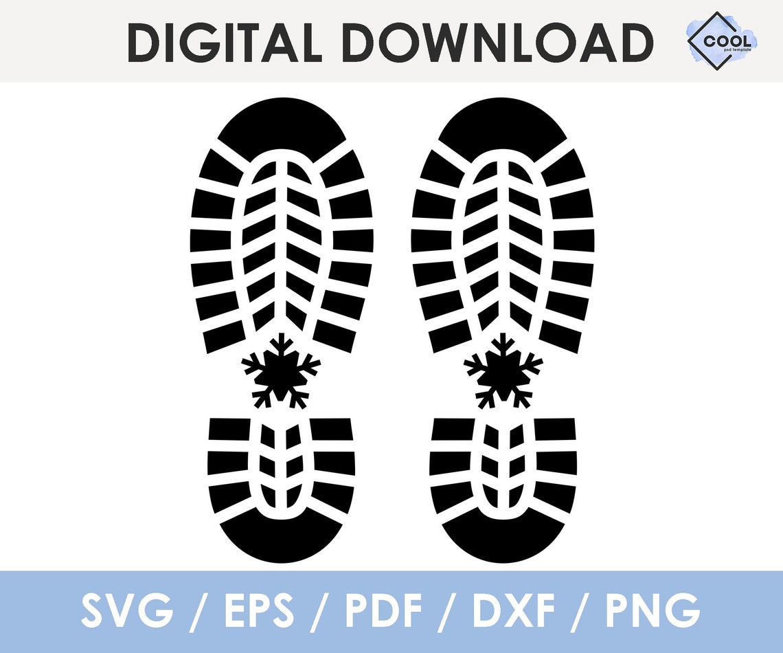 Santa Footsteps SVG Santa Foot Print Santa Boot SVG Santa | Etsy