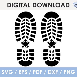 Santa Footsteps SVG, Santa Foot Print, Santa Boot SVG, Santa Shoe ...