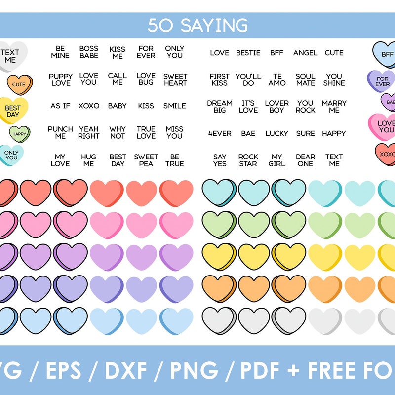 Blank Candy Hearts - Etsy