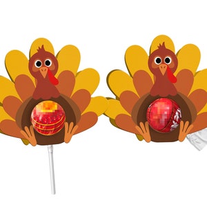 BUNDLE, Lollipop Holder Svg, Thanksgiving Favors, for Kids, for Guests ...