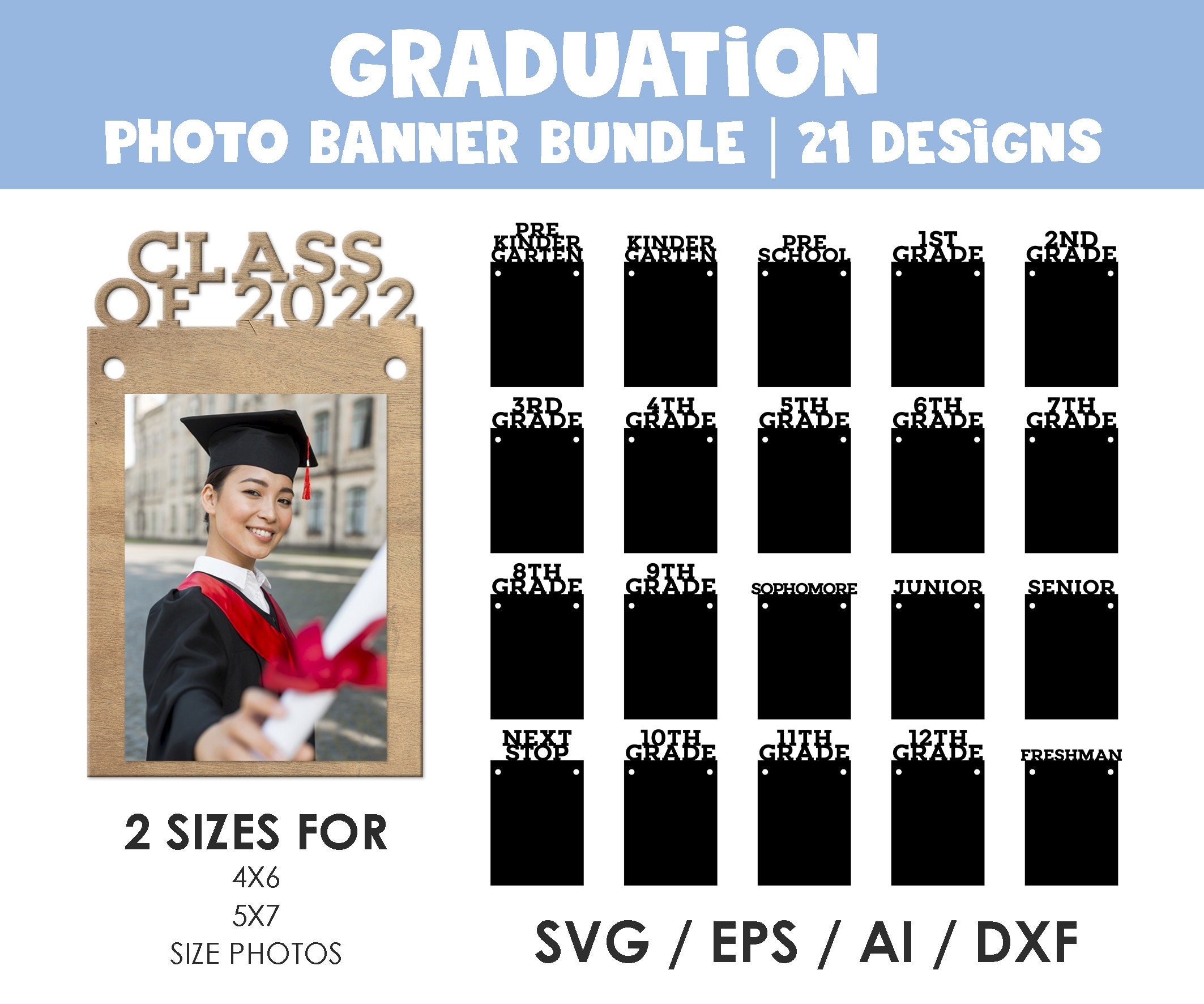 Graduation Banner Svg Bunting Banner Svg Graduate Photo - Etsy