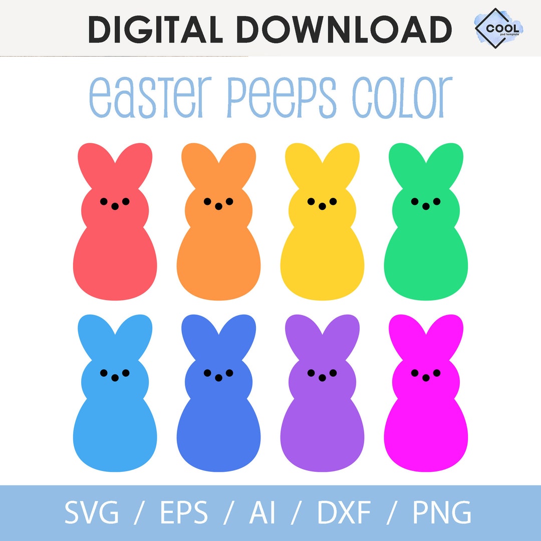 Easter Bunny Peeps Svg, BUNDLE, Marshmallow Peep Shirt, Png, Easter ...
