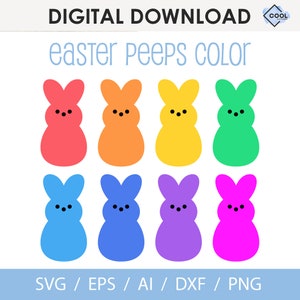 Easter Bunny Peeps Svg, BUNDLE, Marshmallow Peep Shirt, Png, Easter ...