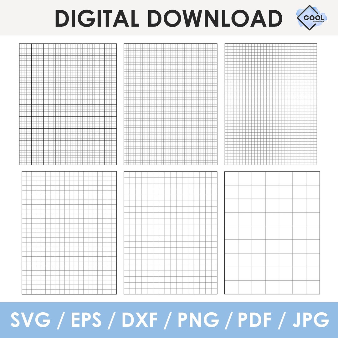Graph Grid Cross Stitch Paper, BIG BUNDLE, Pdf, Svg, Png, Printable ...