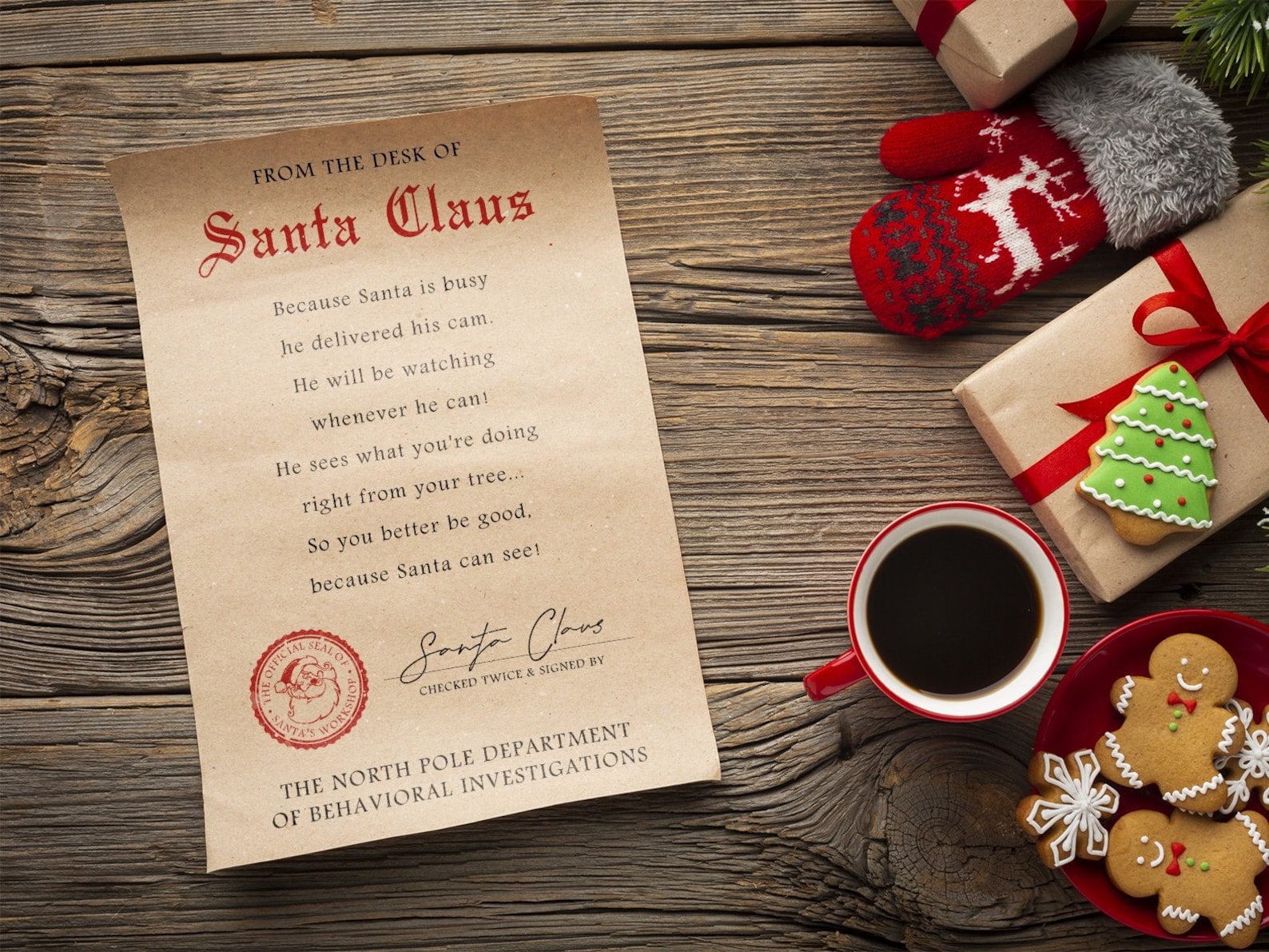 Santa Cam Letter Printable Santa Letter for Santa Cam | Etsy