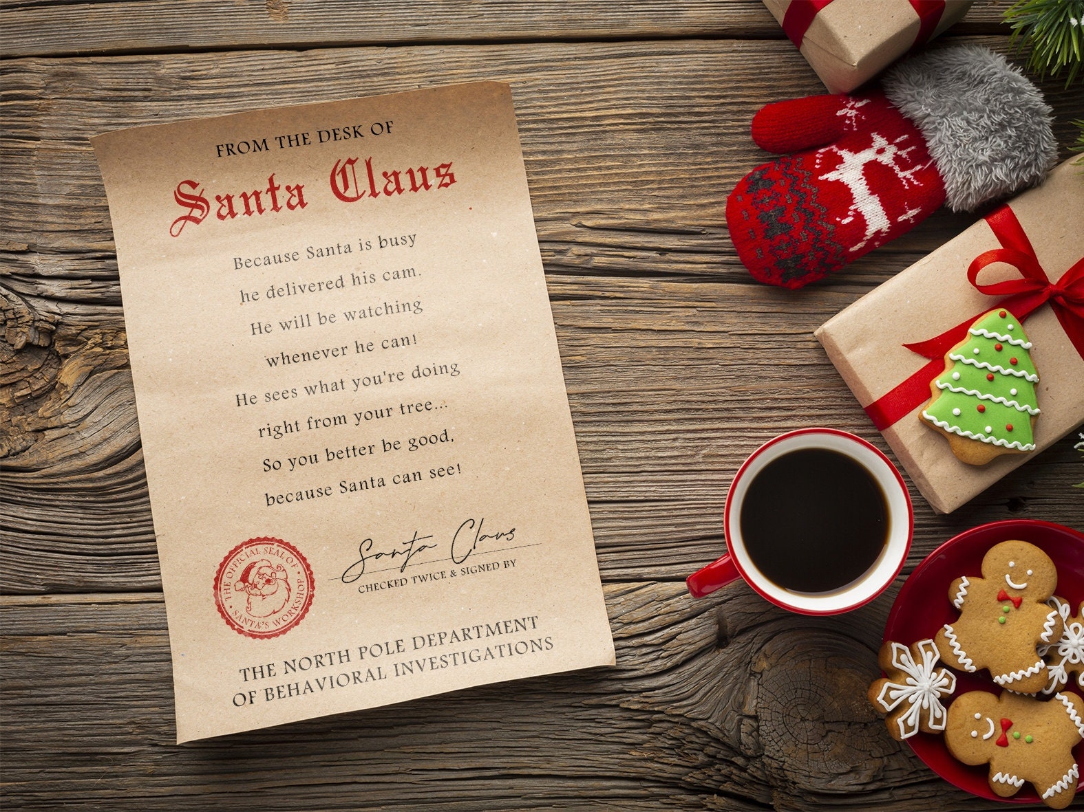 Santa Cam Letter Printable Santa Letter for Santa Cam | Etsy UK