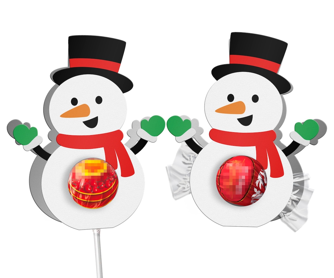 Snowman Lollipop Holder and Little Candy Holder Svg DIY - Etsy