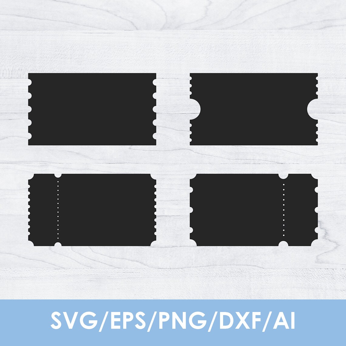 Tickets Border Svg Blank Template, Png, Instant Download - Etsy