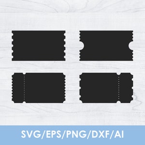 Tickets Border Svg Blank Template, Png, Instant Download - Etsy