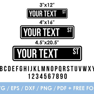 Editable Street Sign Svg, Dxf, Png, Instant Download - Etsy