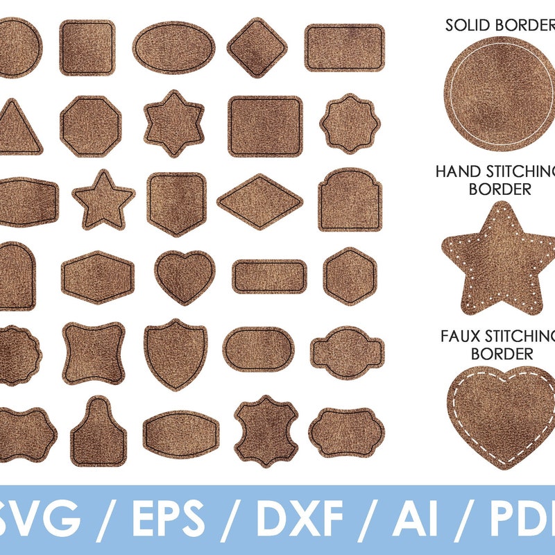 Leather Shapes - Etsy