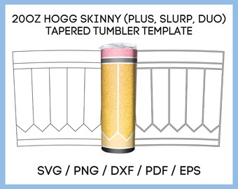 20 Oz Skinny Slurp Pencil Template - Etsy