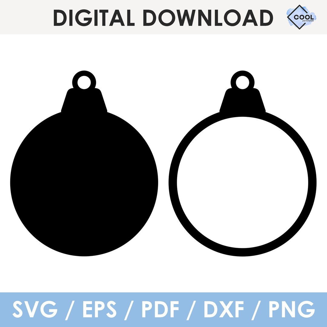 Christmas Ornament Outline SVG, Laser Cut File, Glowforge, Cricut ...