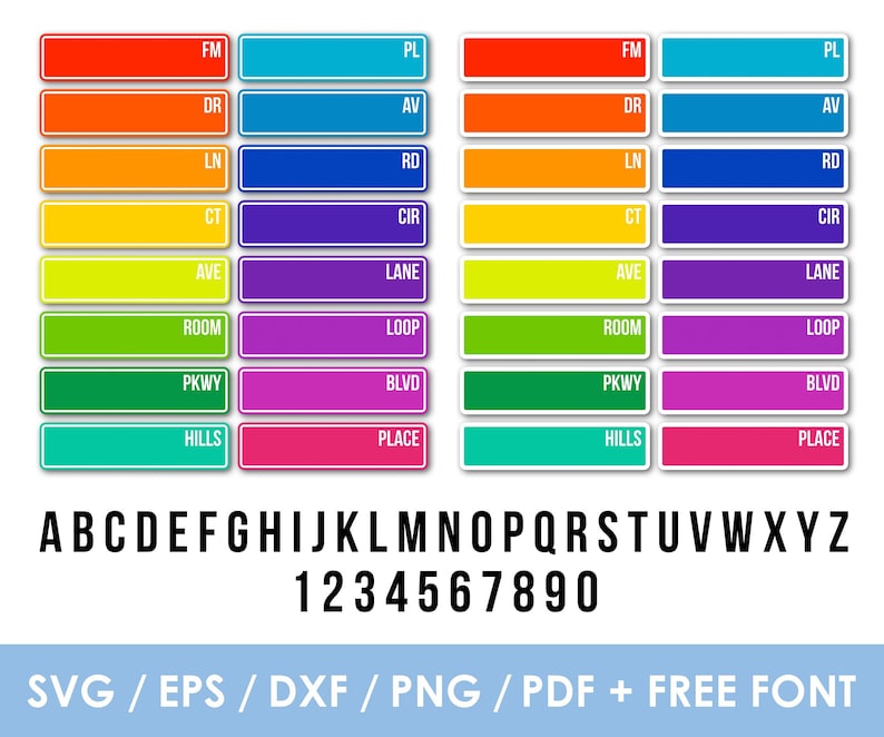 Editable Street Sign Svg, Dxf, Png, Instant Download - Etsy