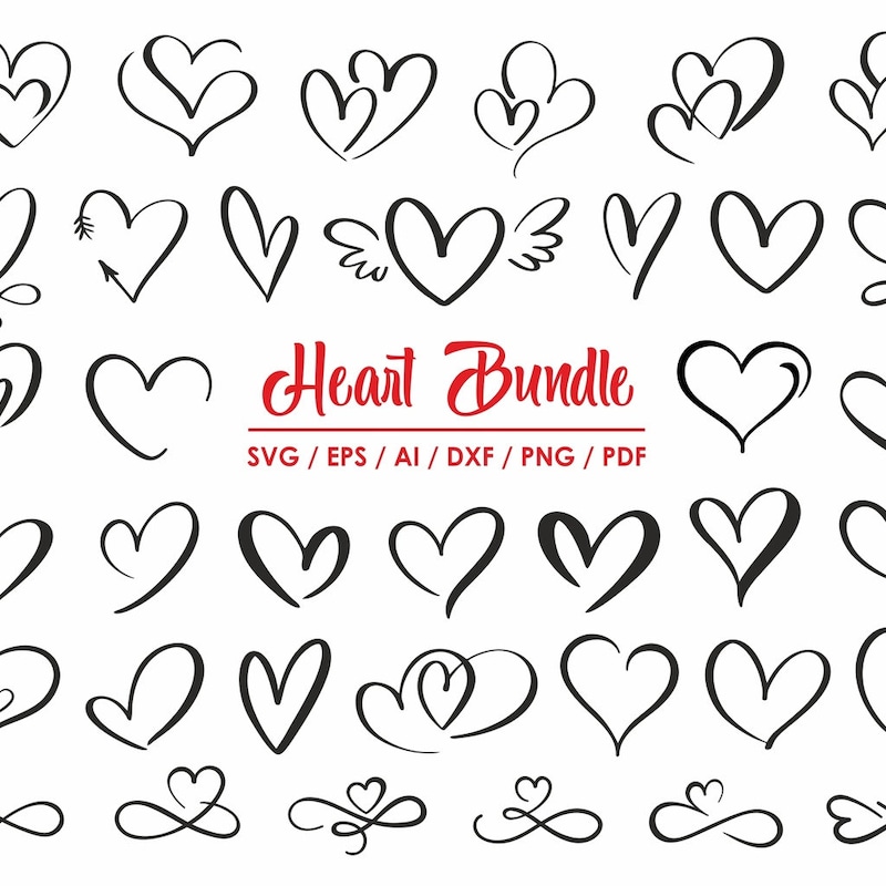Heart Svg - Etsy