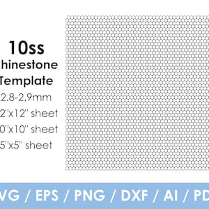 Rhinestone Sheet Template Bundle 6ss 10ss 16ss 20ss - Etsy