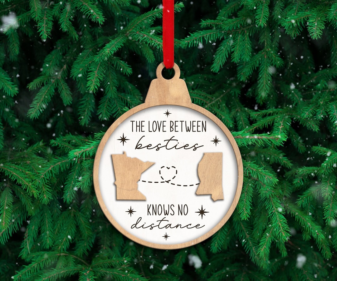 Long Distance Christmas Ornament Svg, Deployment Ornament, All US ...