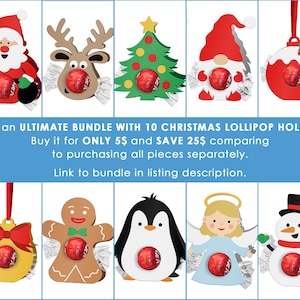 Santa Claus, Lollipop Holder Svg, Christmas Svg, Candy Holder Svg ...