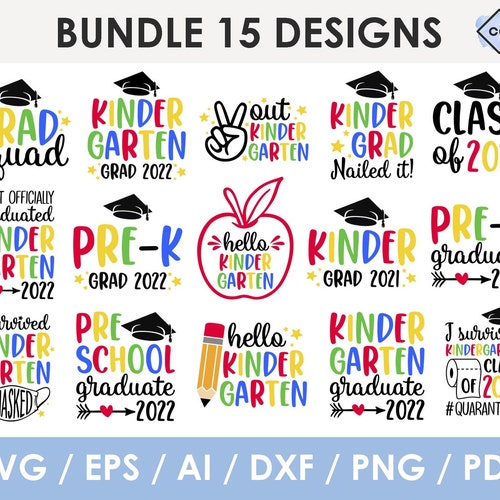 PREK Graduate SVG Pre-k Pre Kindergarten 2021 Graduation | Etsy