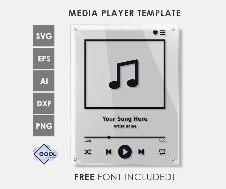 Audio control buttons svg music player svg play button svg | Etsy