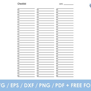Check List Squares and Lines SVG, Checklist Blank Template, Simple ...