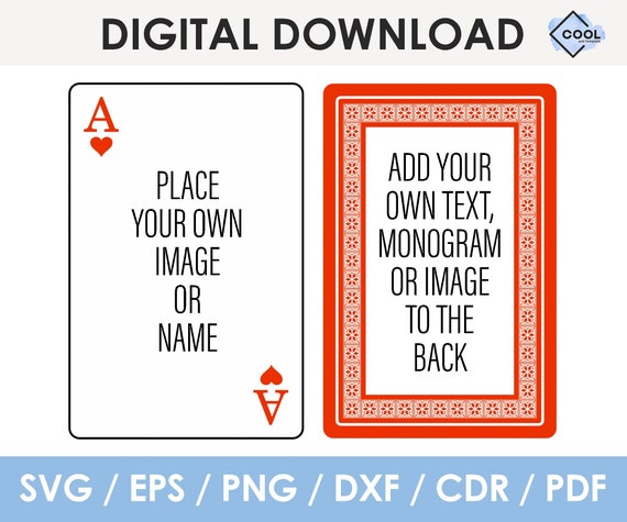 Invitation Template Blank Playing Cards