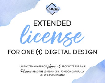 Commercial Use License, Extended License Add-on No Credit Required - Etsy