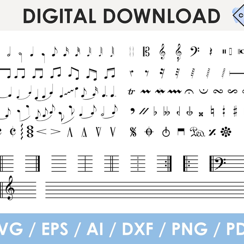 Music Notes Svg - Etsy