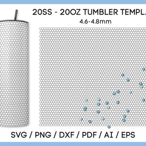 SS20 for 20oz Tumbler Rhinestone Tumbler Blank Template - Etsy
