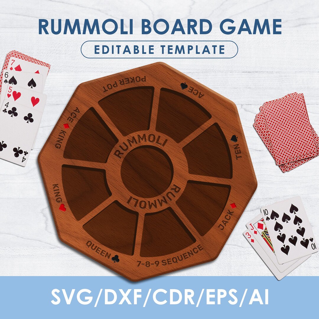 Rummoli Game Board Cut File: SVG DXF CDR (digital Download) - Etsy Canada