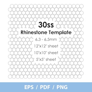 BUNDLE Rhinestone Sheet Blank Template, 6ss, 10ss, 12ss, 16ss ,20ss ...