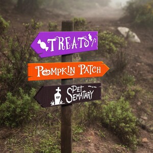 Big BUNDLE, Halloween Directional Sign, Svg, Spooky Destination Yard ...