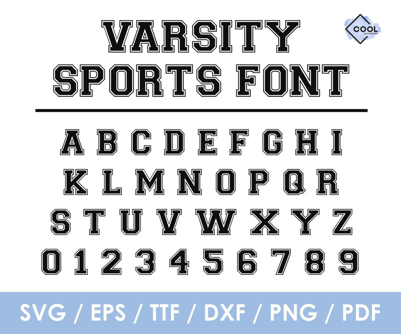 Varsity Font Svg Baseball Font Svg College Font Svg Sport - Etsy