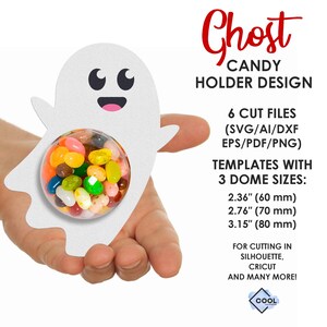 Cute Ghost Candy DOME Holder Template, Halloween Favors, Ghosts Candy ...
