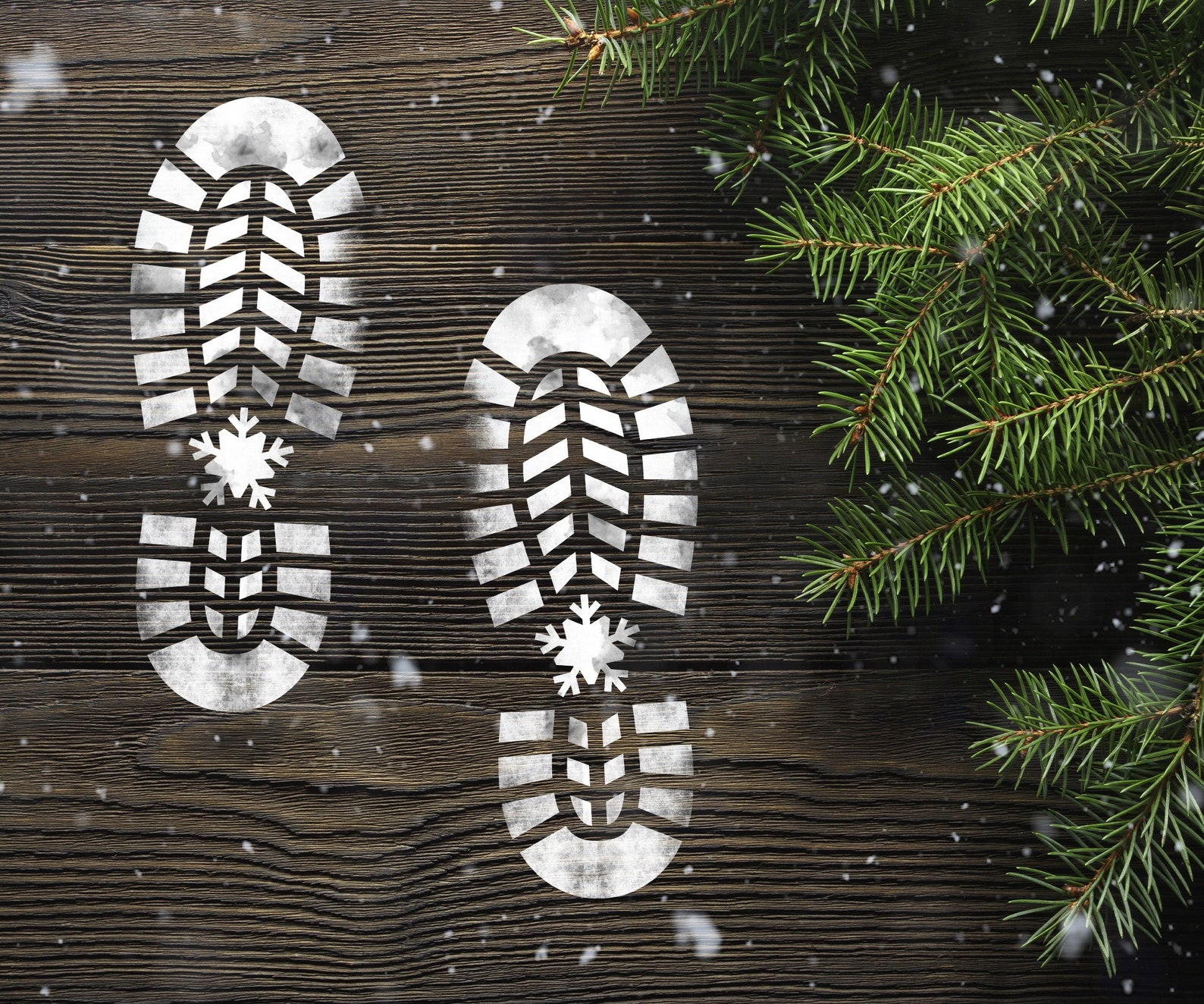 Santa Footsteps SVG Santa Foot Print Santa Boot SVG Santa | Etsy