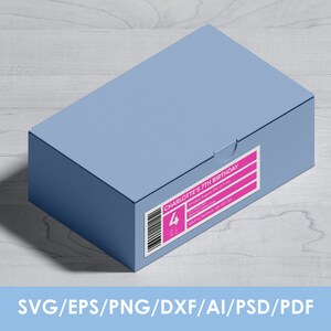 Shoe Box Label SVG Template, Bundle, Editable, Label Template for Shoe ...