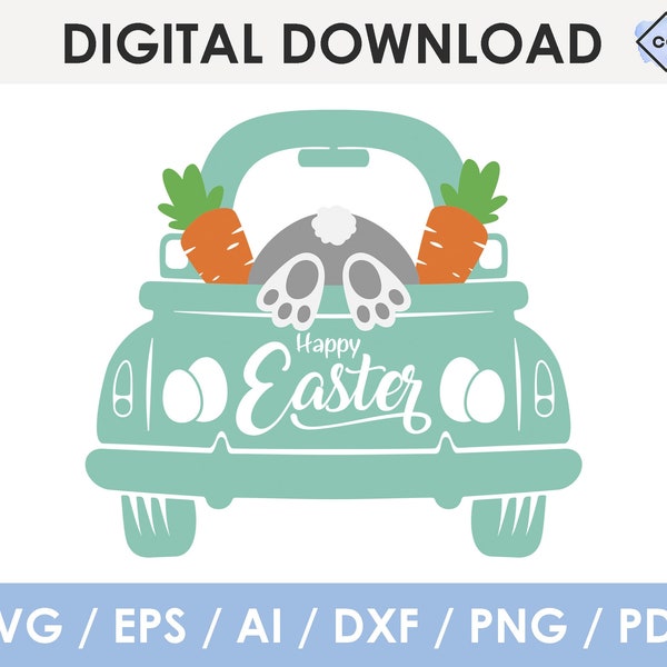Easter Truck Svg - Etsy